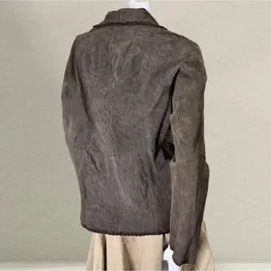 White Stag | Jackets & Coats | Brown Suede Jacket Crochet Trim Boho ...